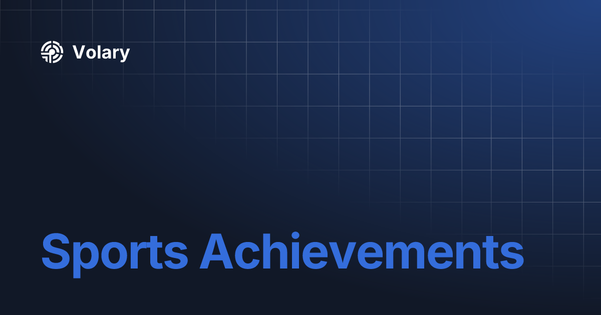 Sports Achievements | Volary
