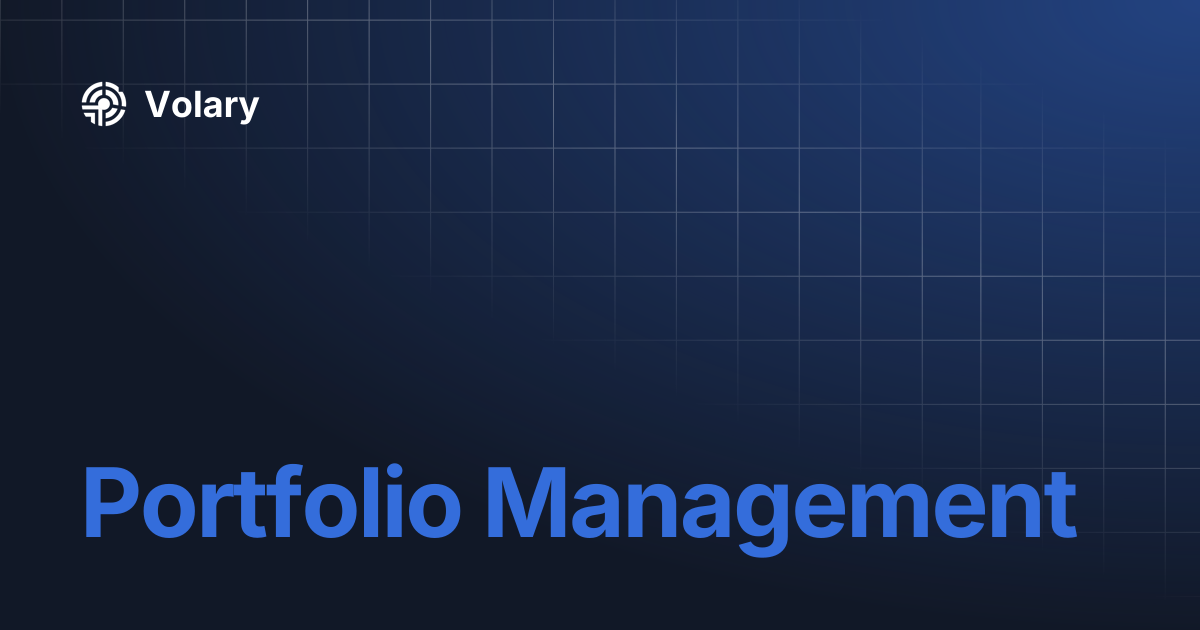 Portfolio Management | Volary